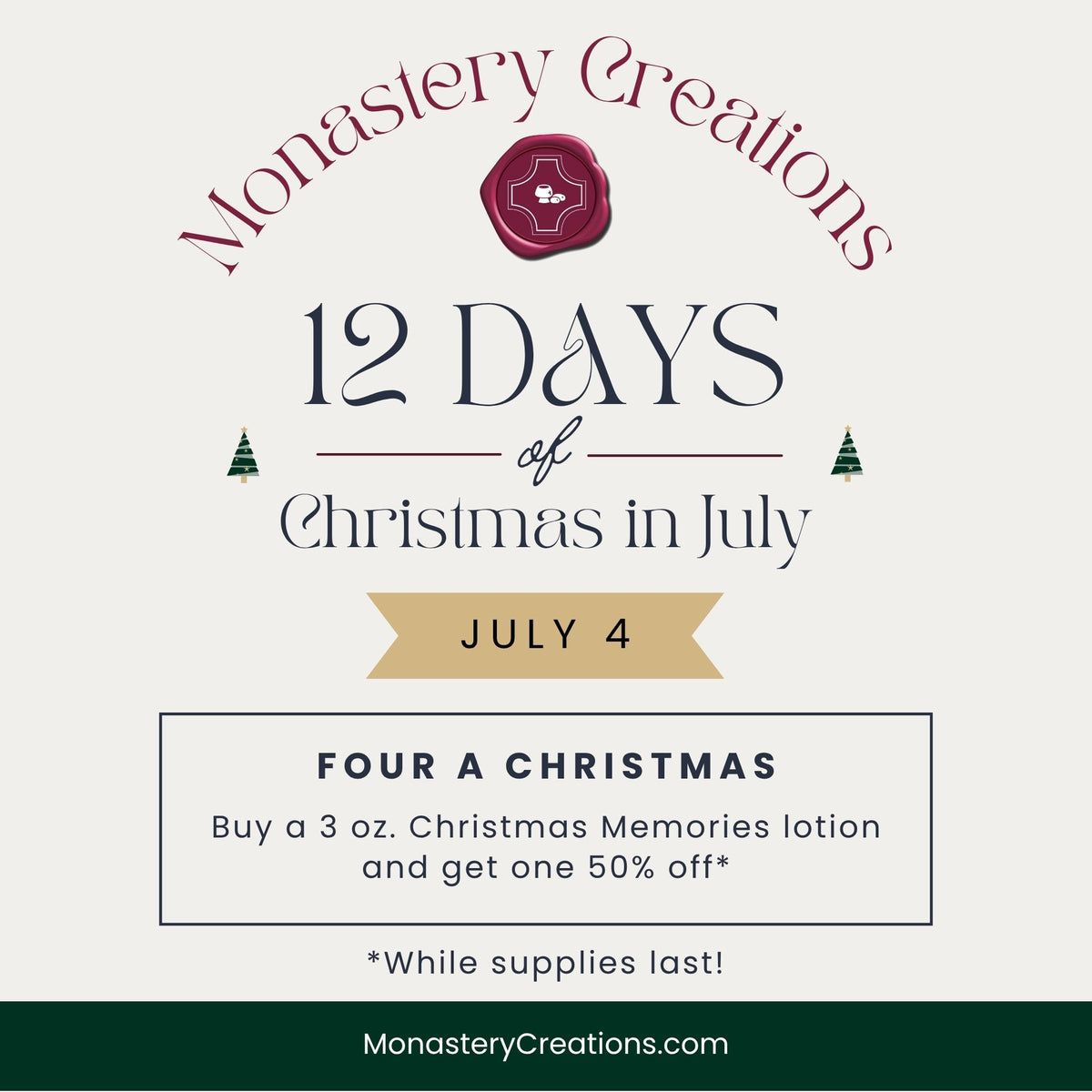 Four a Cozy Christmas – Monastery Creations